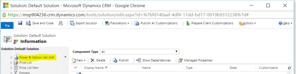 Dynamics CRM Option Sets and Power BI - Carl de Souza