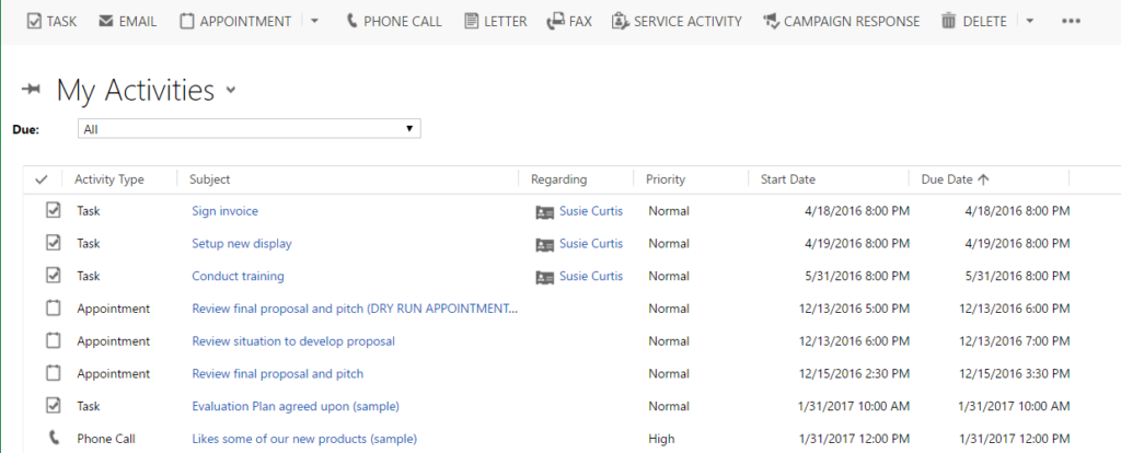 Dynamics 365 Activities - Carl de Souza