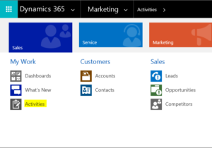 Activities in Dynamics 365 - Carl de Souza