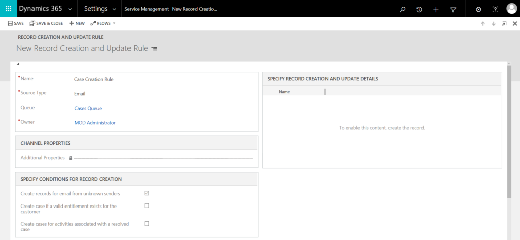Dynamics 365 Record Creation and Update Rules to Convert Email to Case ...