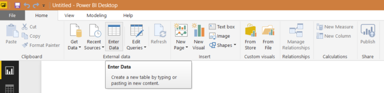 Power BI - Enter Data and Edit Data - Carl de Souza