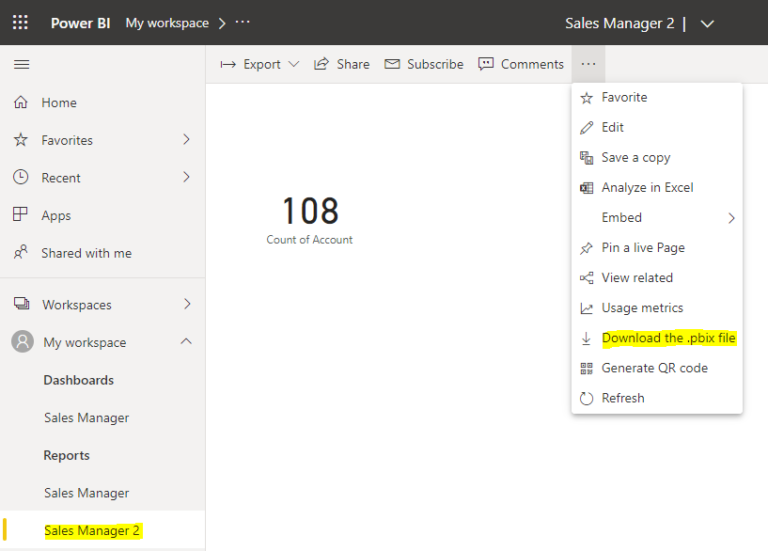 Download the PBIX File from Power BI Service (In Case You Lose Yours ...
